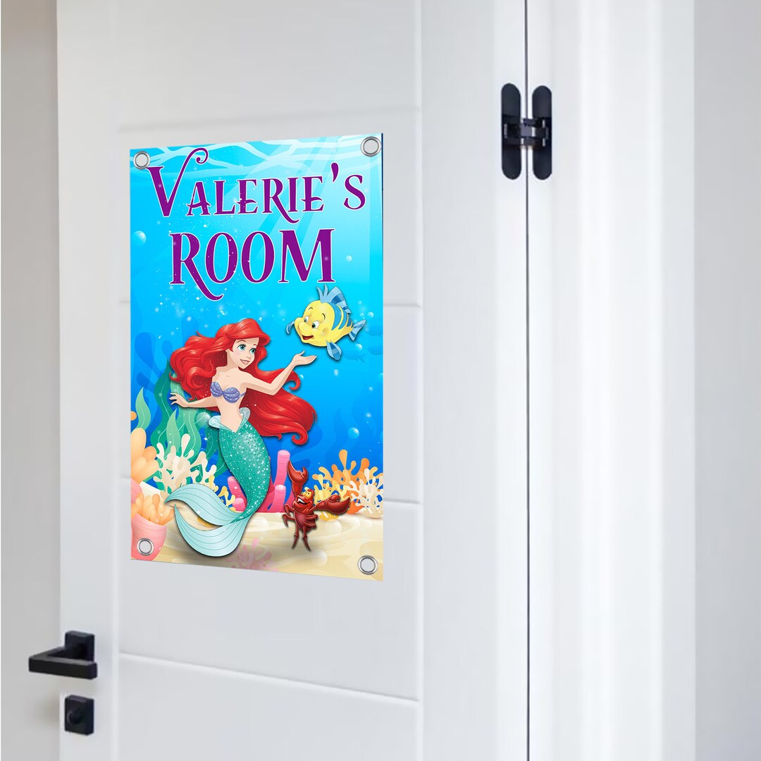 The Little Mermaid Sign Room Door Nursery Decor Gift for Boy Girl ...