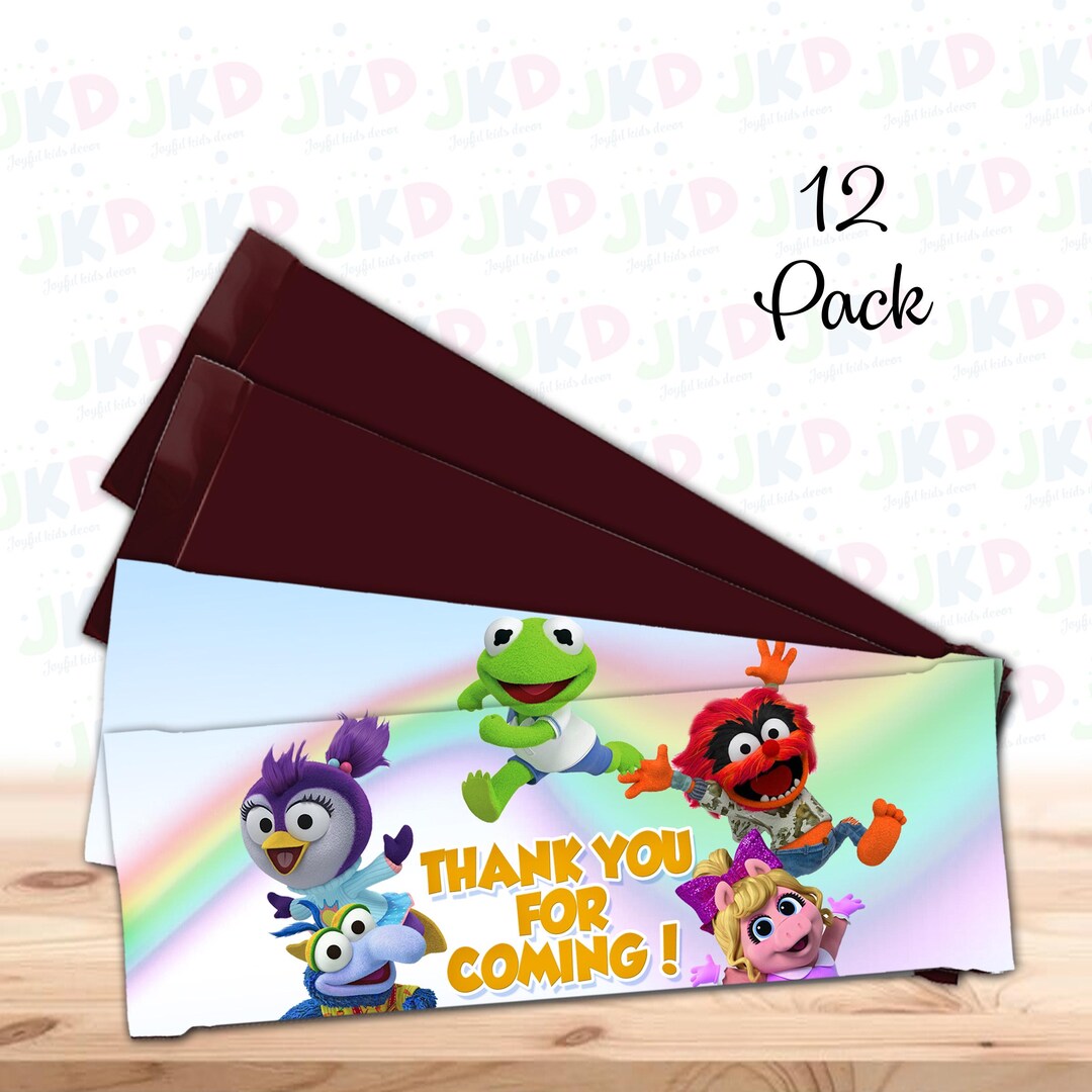 Muppet Babies Candy Bar Labels for Party Decor Chocolate Birthday Favor ...