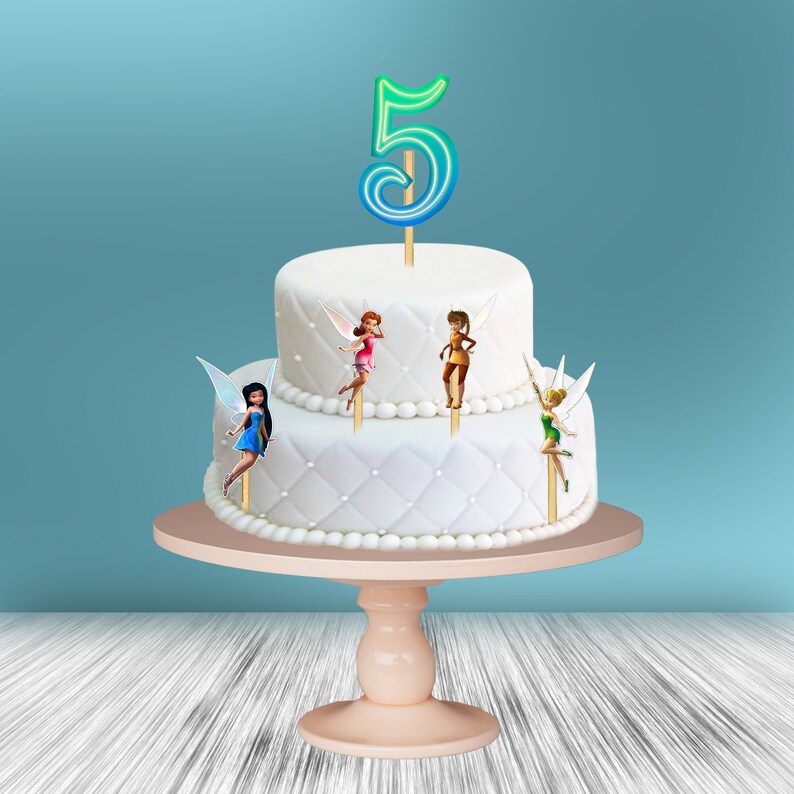 Tinker Bell Cake Topper Images - Party Decoration - YOU PRINT - Etsy