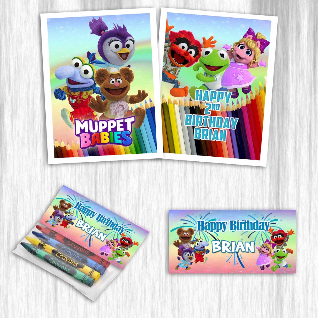 Muppet Babies Mini Coloring Books With Crayons - 12pk #blue - Etsy