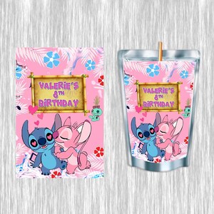 Stitch Juice Pouch Label Sticker for Kids Birthday Party Favor Decor ...