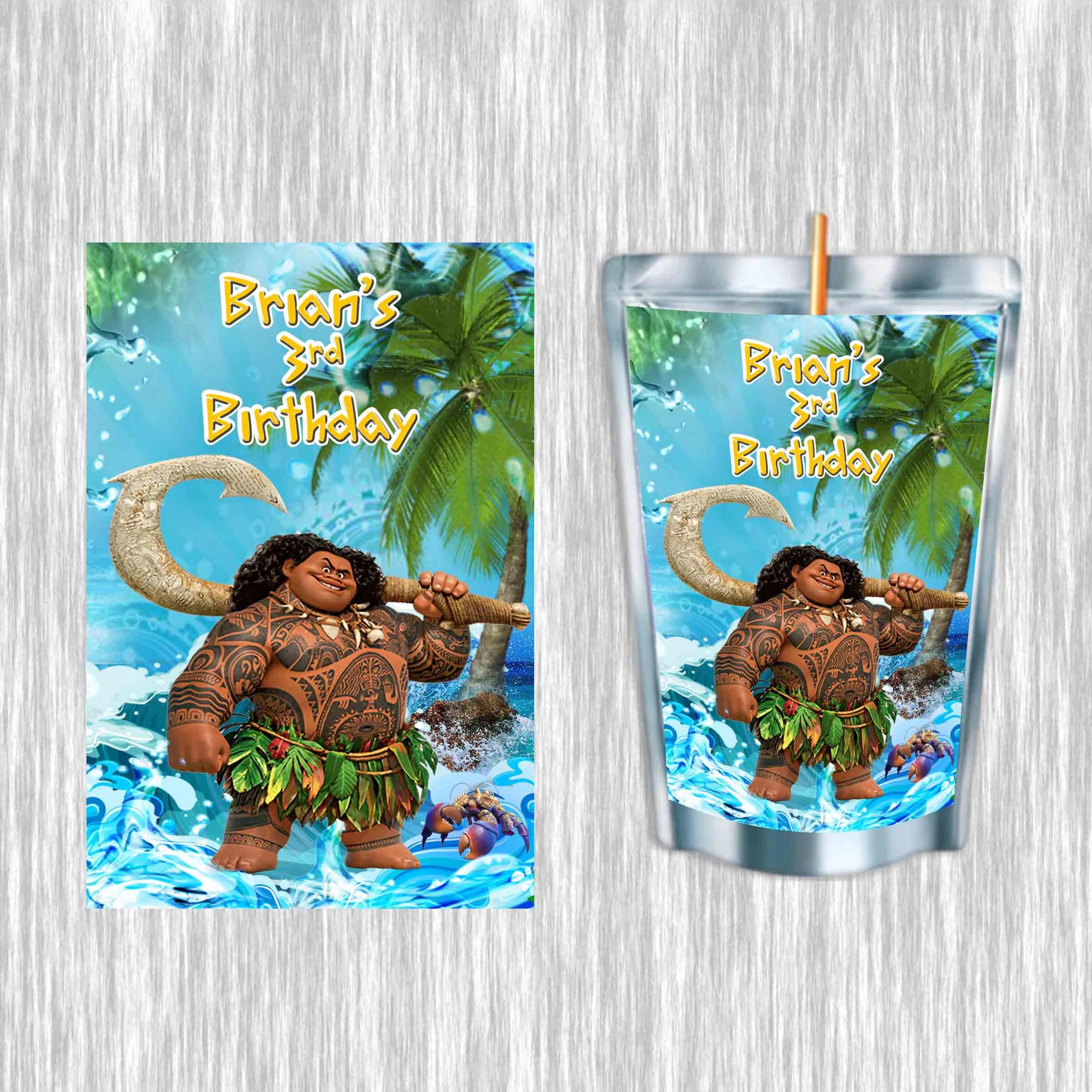 Maui Digital Juice Pouch Labels Instant Download Self-editable Custom ...