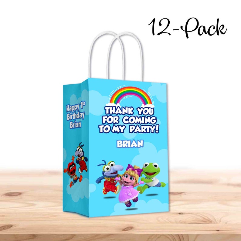 Muppet Babies Bags With Handles for Kids Gift Favor Birthday Party ...