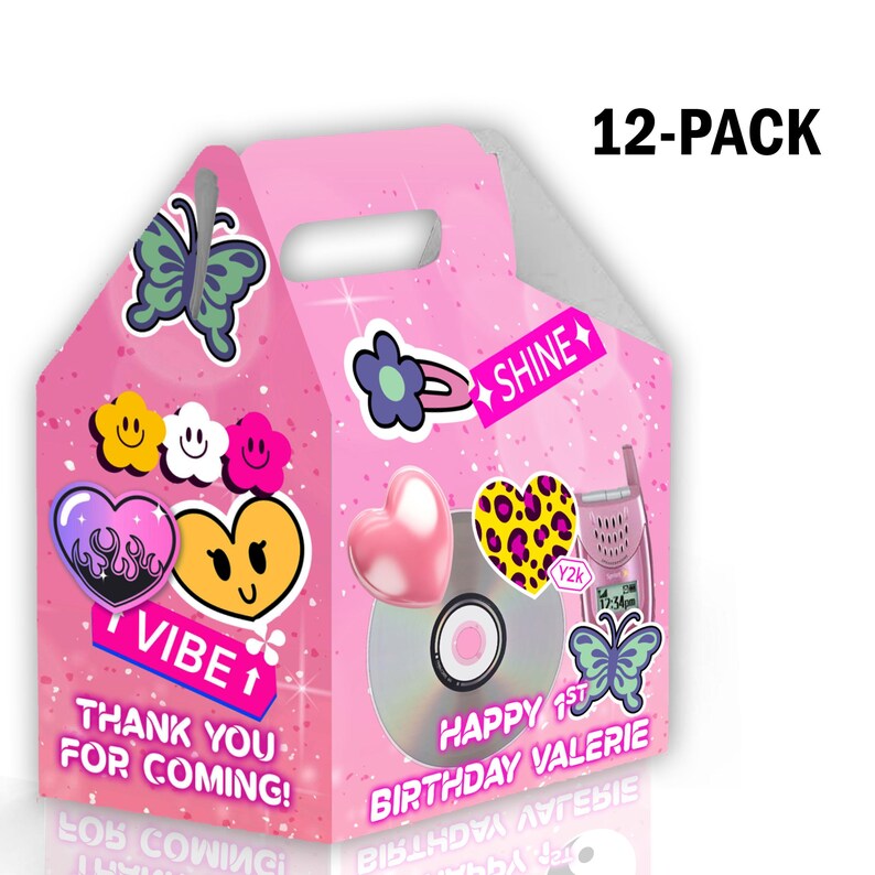 Y2K Candy Gable Box for Birthday Party Favors 12 Pack - 4.4x4.5in ...