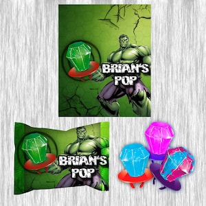 Hulk Party Snacks Favor for Birthday Bundle Labels or Finished Snacks ...