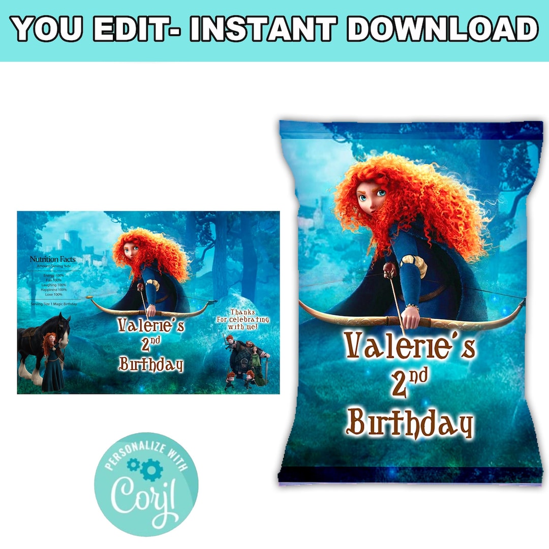 Digital Chip Bag Labels Instant Download Corjl Self-editable Custom ...