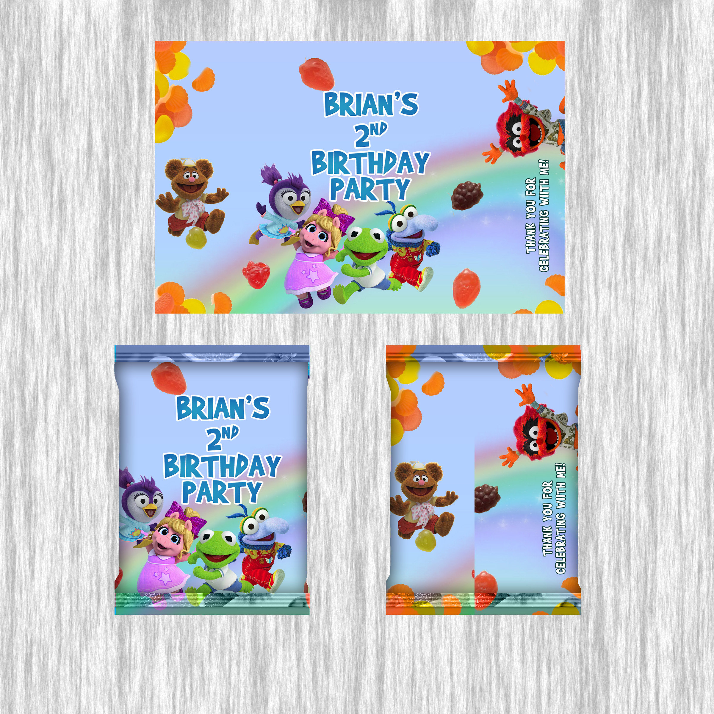 Muppet Babies Fruit Snack Digital and Physical Options blue - Etsy