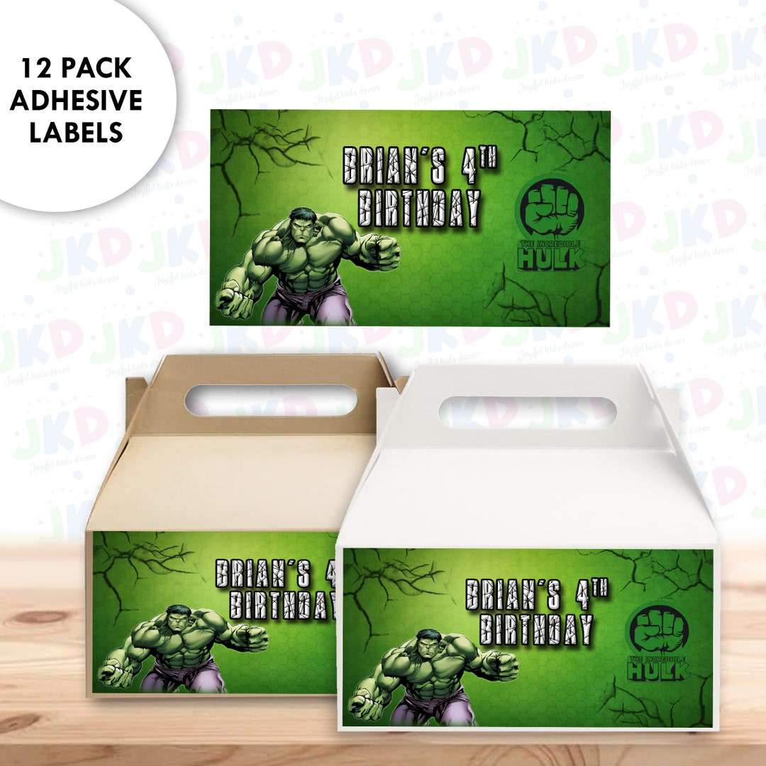 Hulk Gable Box Labels | 12-pack Stickers | Size 6x3.25in - Etsy
