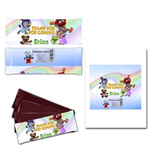 Muppet Babies Candy Bar Labels for Party Decor Chocolate Birthday Favor ...
