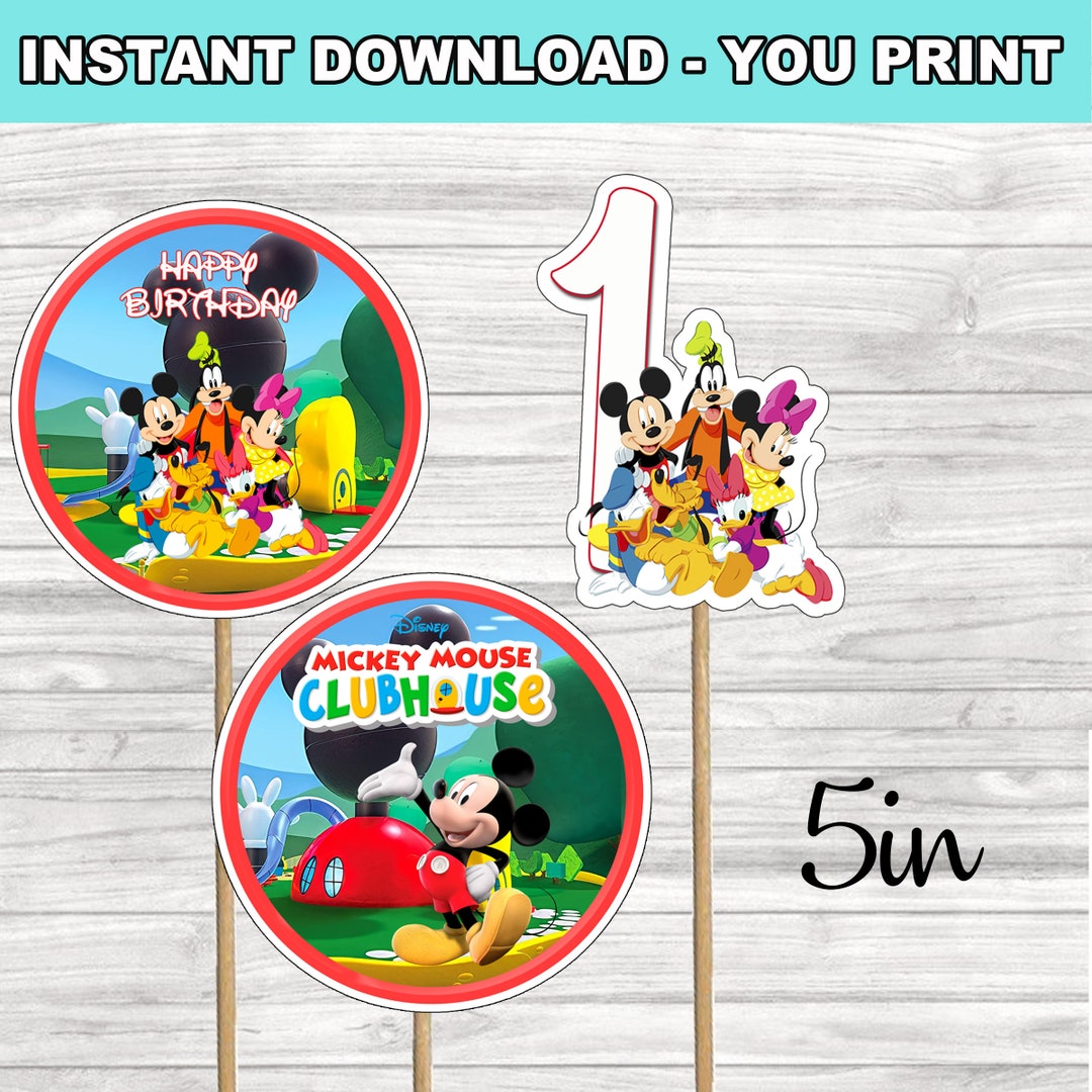 Mickey Mouse Club House Centerpieces Instant Download- YOU PRINT - Etsy