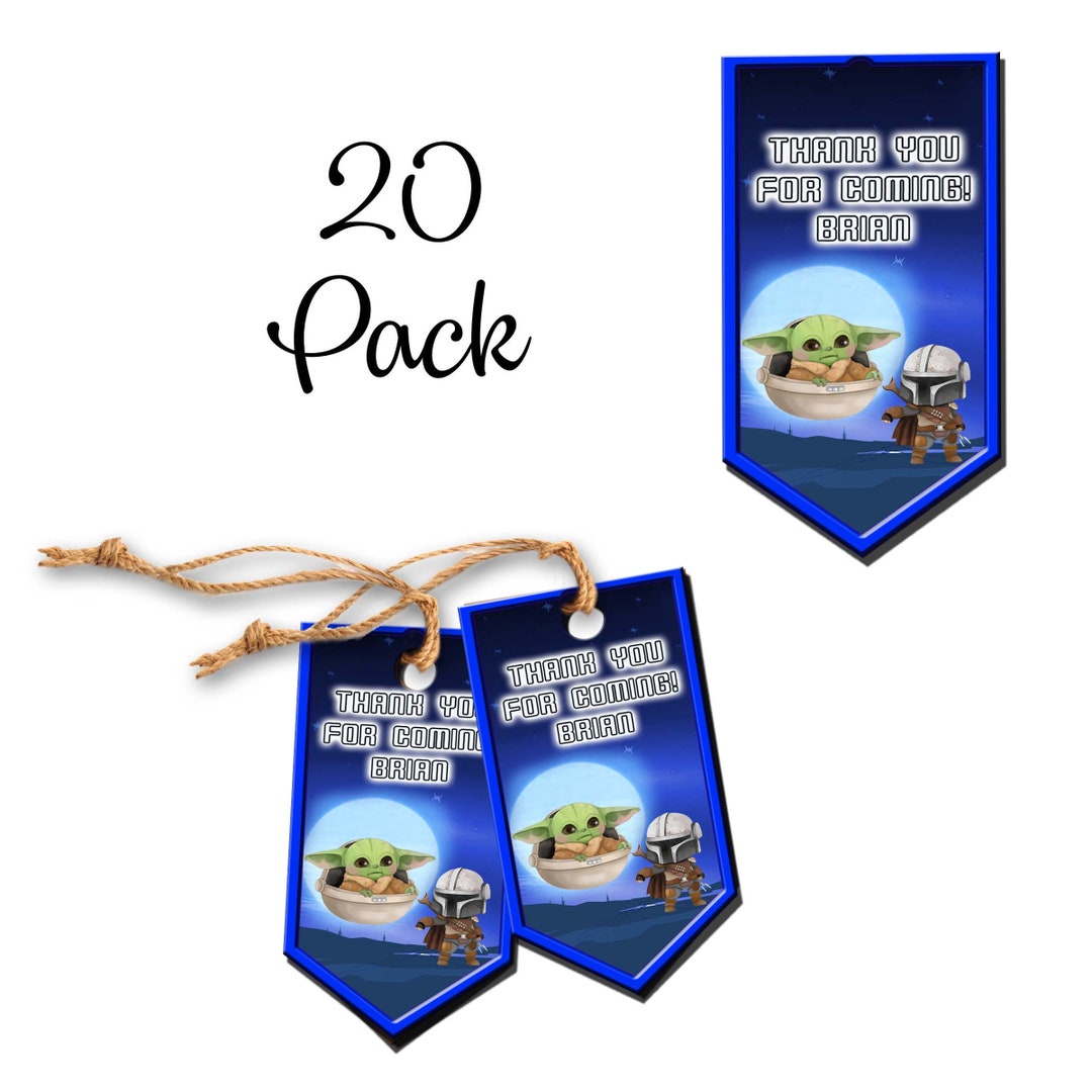 Baby Yoda Favor Tags for Birthday Party Goodie Bags - 20pack - Etsy