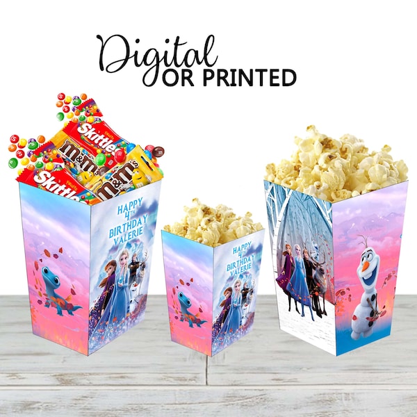 Frozen Popcorn Box - Etsy
