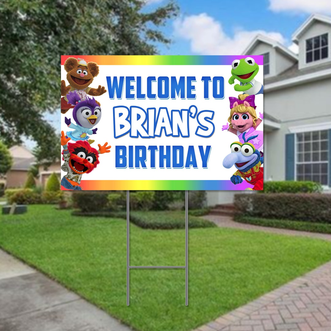 Muppet Babies Yard Sign for Birthday Party Decor Weatherproof Stake ...