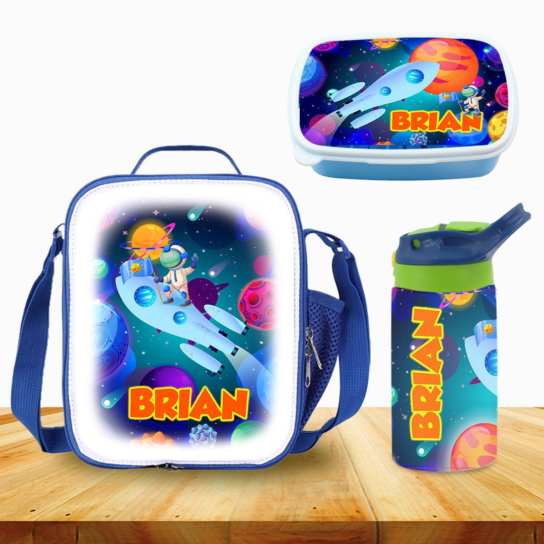 Custom School Kids Bundle Insulated Lunch Bag Snack Box Sippy Cup ...