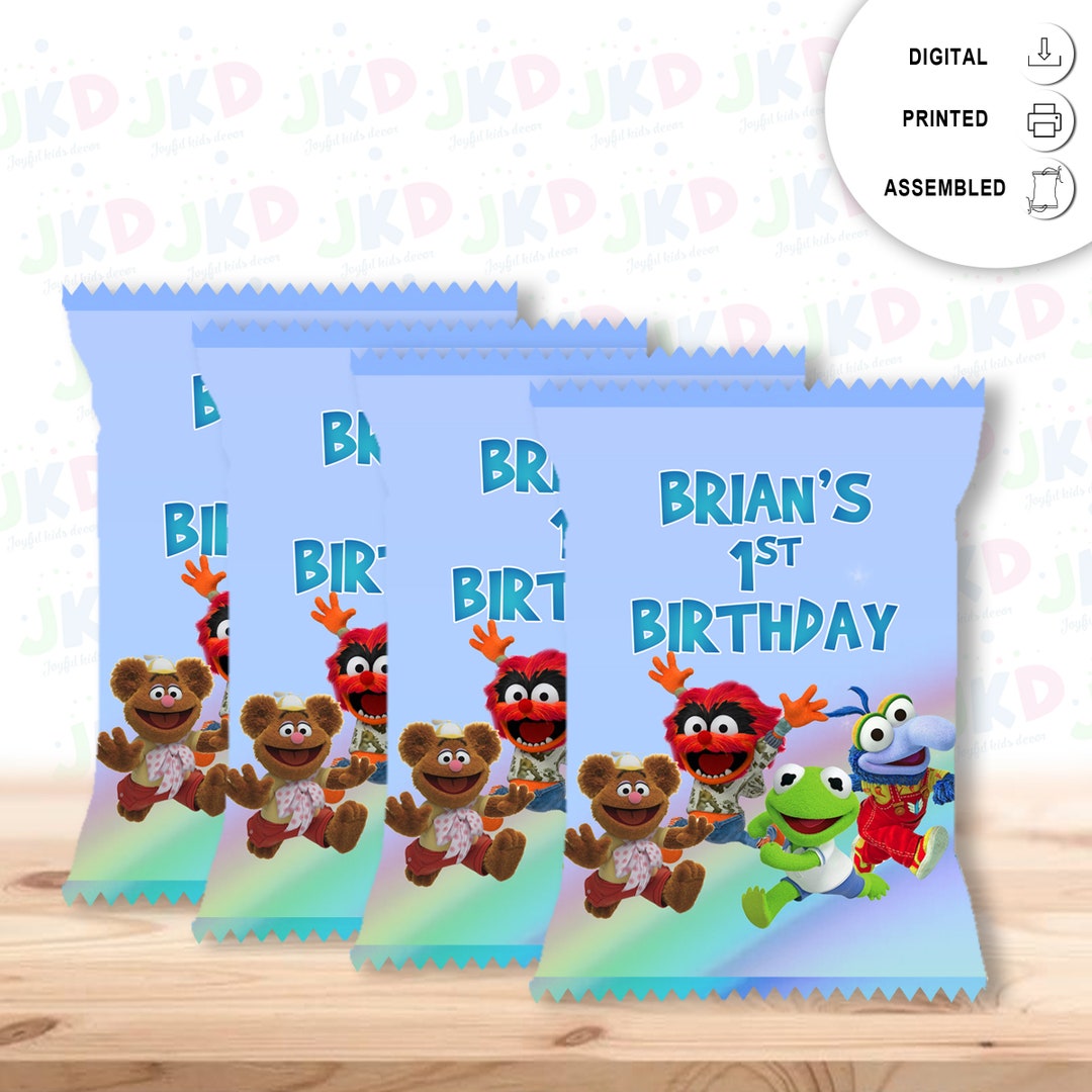 Muppet Babies Chip Bags Label for Kids Birthday Party Favor Decor ...