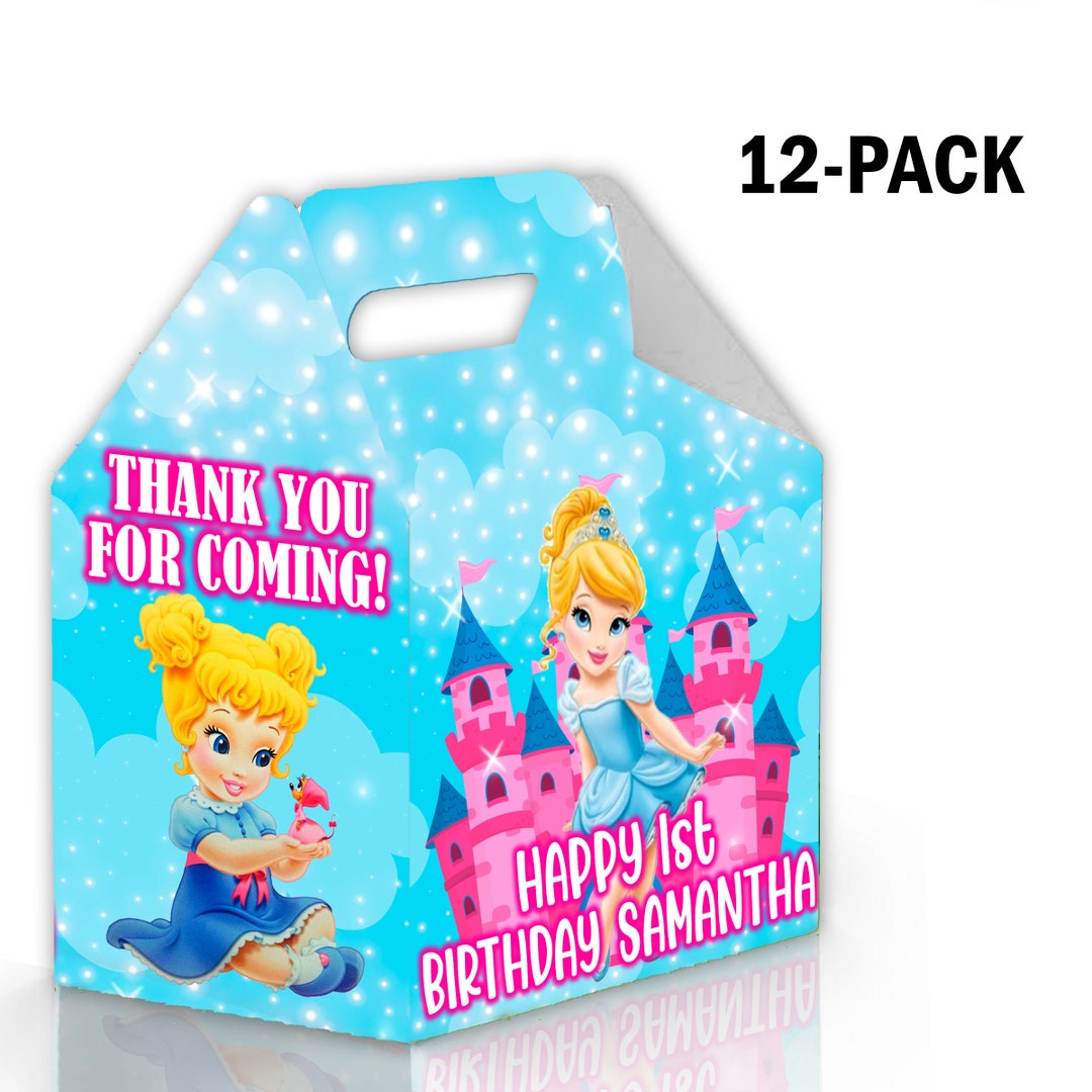 Baby Cinderella Candy Gable Box for Birthday Party Favors 12 Pack - 4 ...