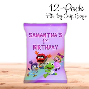 Muppet Babies Chip Bags Label for Kids Birthday Party Favor Decor ...