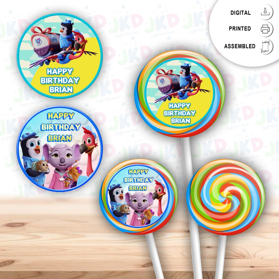TOTS Stickers for Birthday Party Decor Lollipops Candy Favors| 12 Pack ...