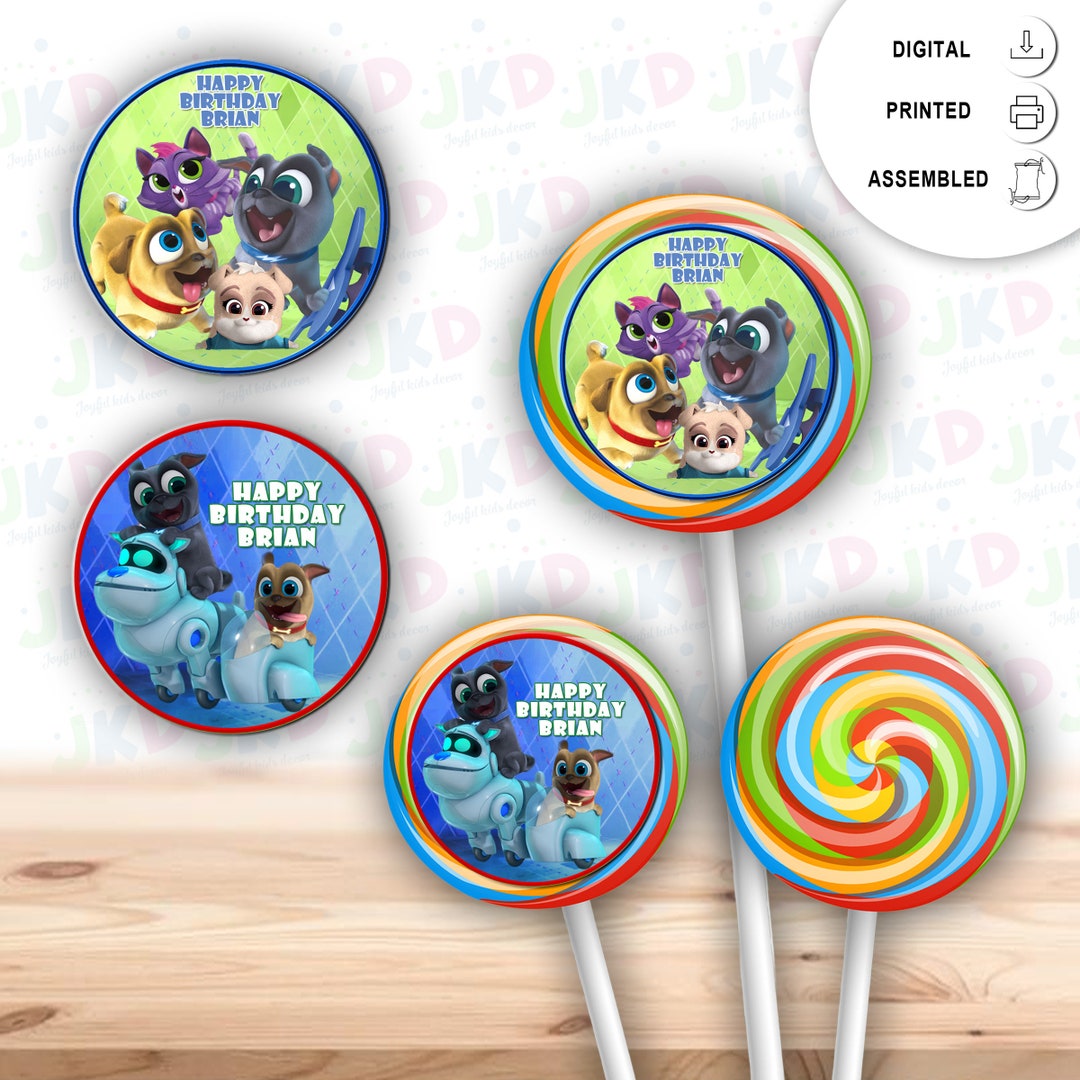 Puppy Dog Pals Stickers for Giant Lollipops 12pk Stickers or Lollipops ...