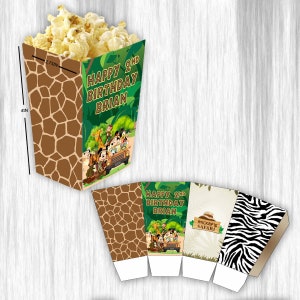 Mickey Mouse Safari Popcorn Box for Birthday Party Candy Snack Favor ...
