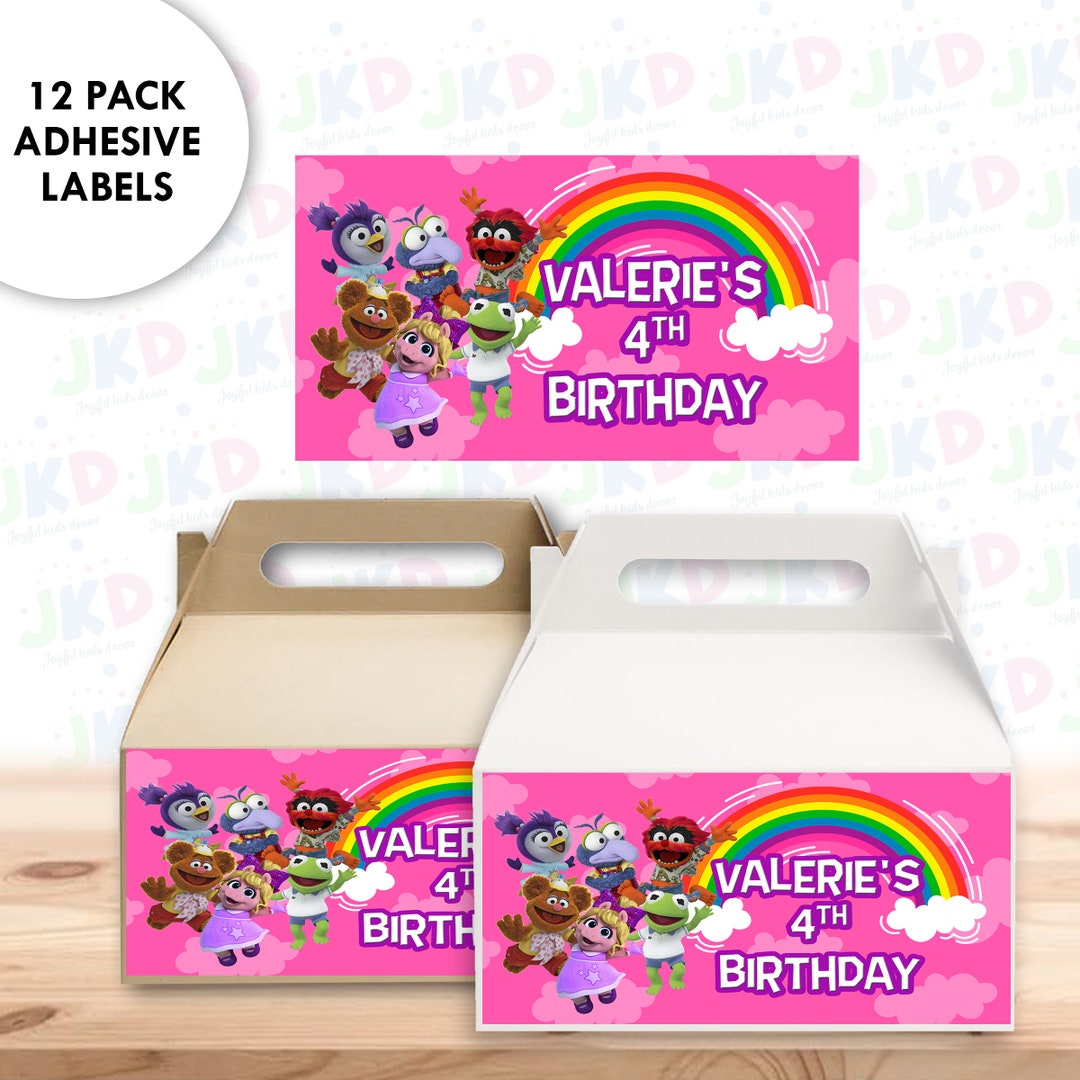 Muppet Babies Gable Box Labels | 12-pack Stickers | Size 6x3.25in - Etsy