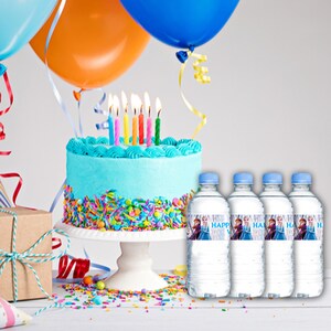 Frozen 2 Water Bottle Labels | Self-editable Instant Digital Download ...