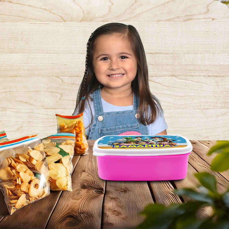 Custom Kids Snack Lunch Box for School Picnic Personalized Travel ...