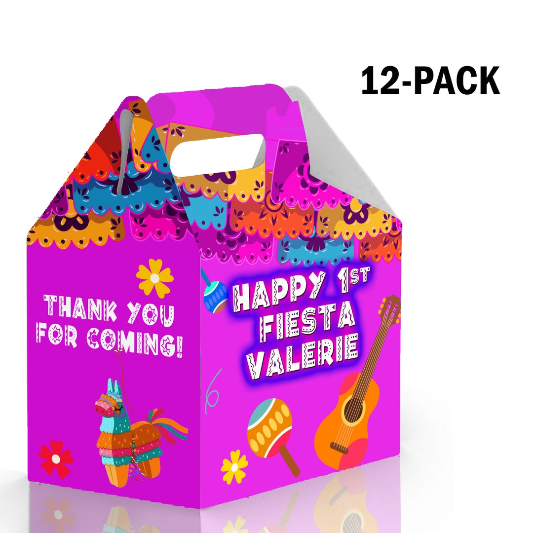 Fiesta Candy Gable Box for Birthday Party Favors 12 Pack - 4.4x4.5in - Etsy