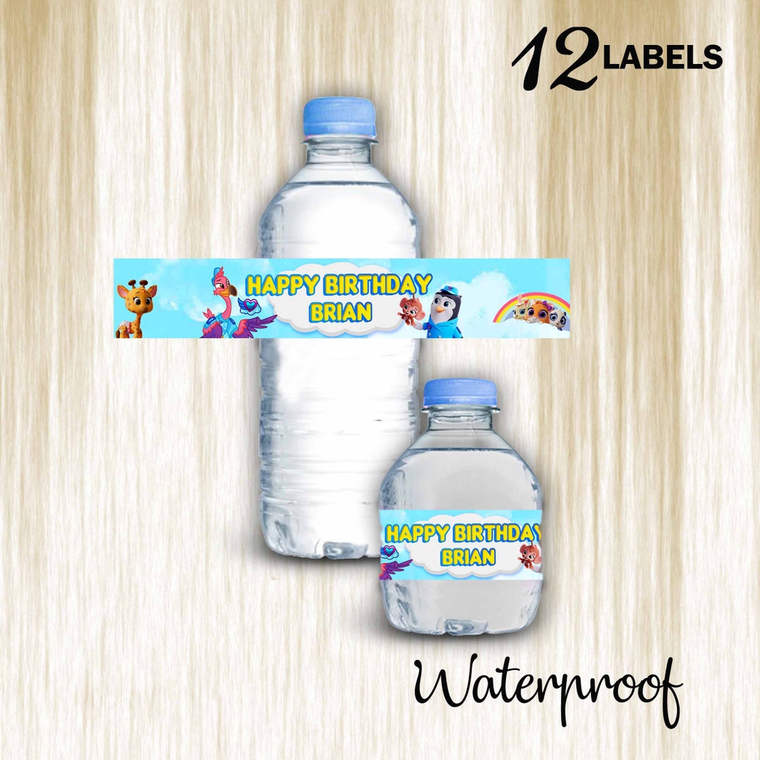 TOTS Bottle Water Labels Waterproof Stickers for Kids Birthday Party ...