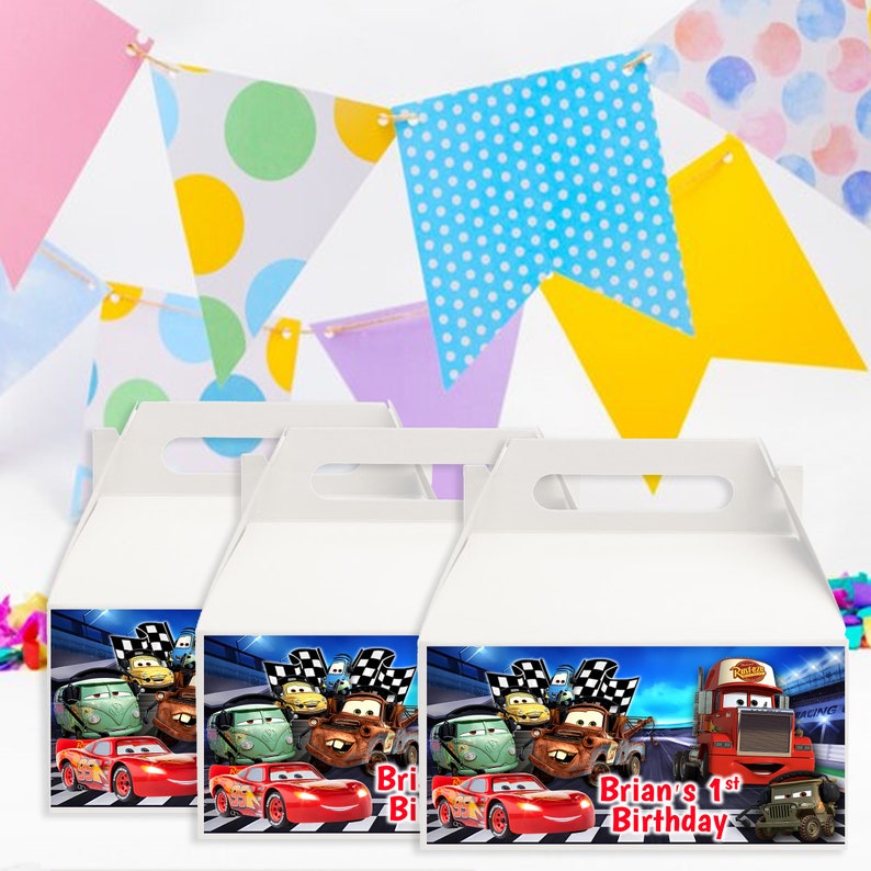 Cars Gable Box Label Self-editing Instant Download - Etsy