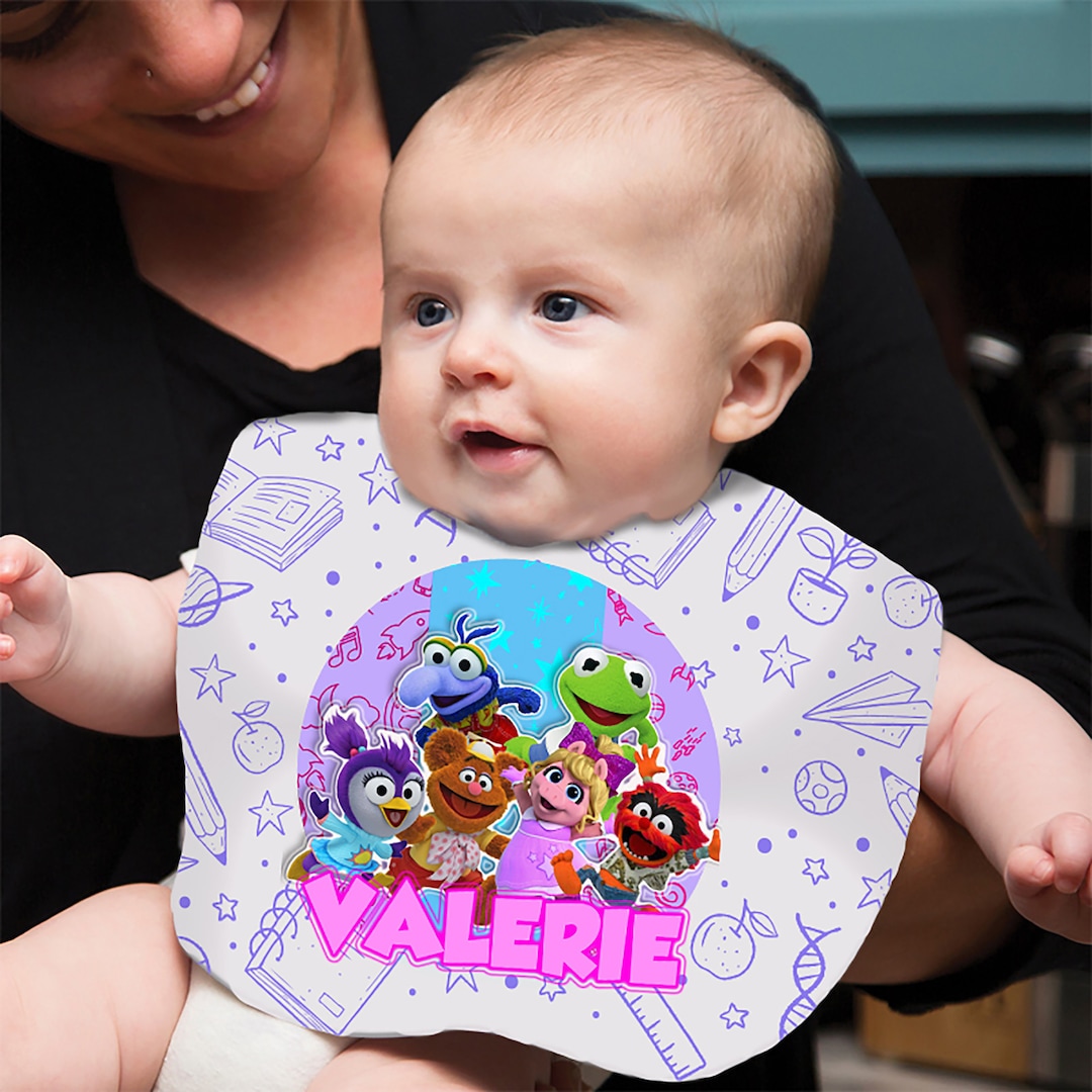 Muppet Babies Baby Bib With Name Custom Gift for Shower Girl Daughter ...