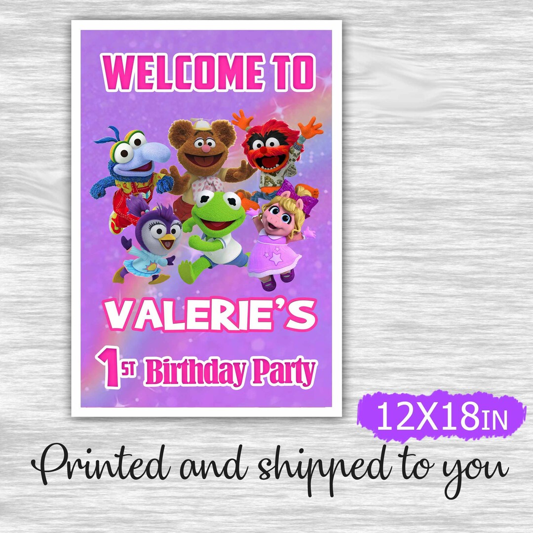 Muppet Babies Welcome Sign for Birthday Party Wall Door Decor ...
