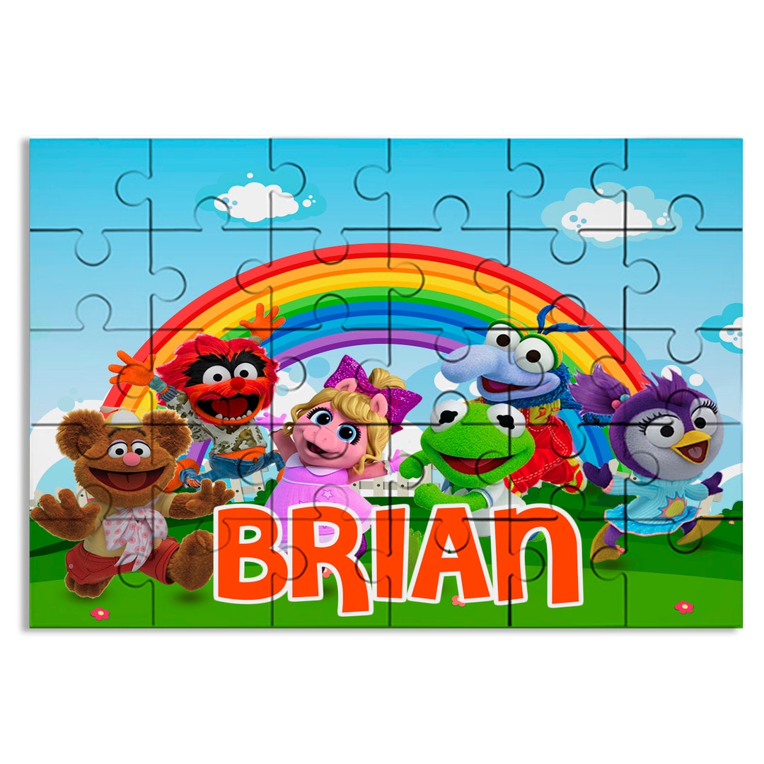Muppet Babies Puzzle With Name Kids Jigsaw Gift Son Daughter Birthday ...