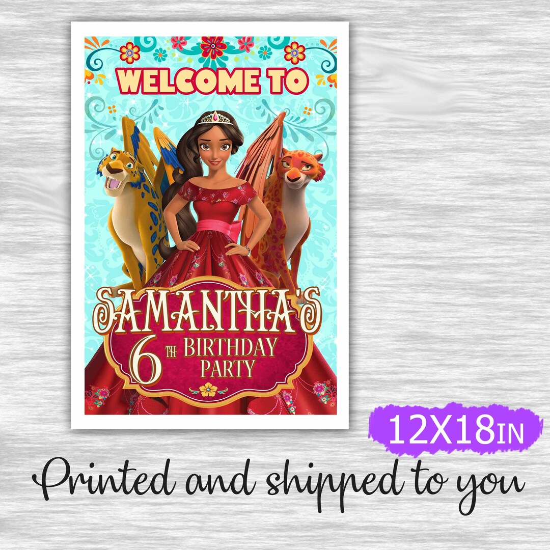 Elena of Avalor Welcome Sign for Birthday Party Wall Door Decor ...