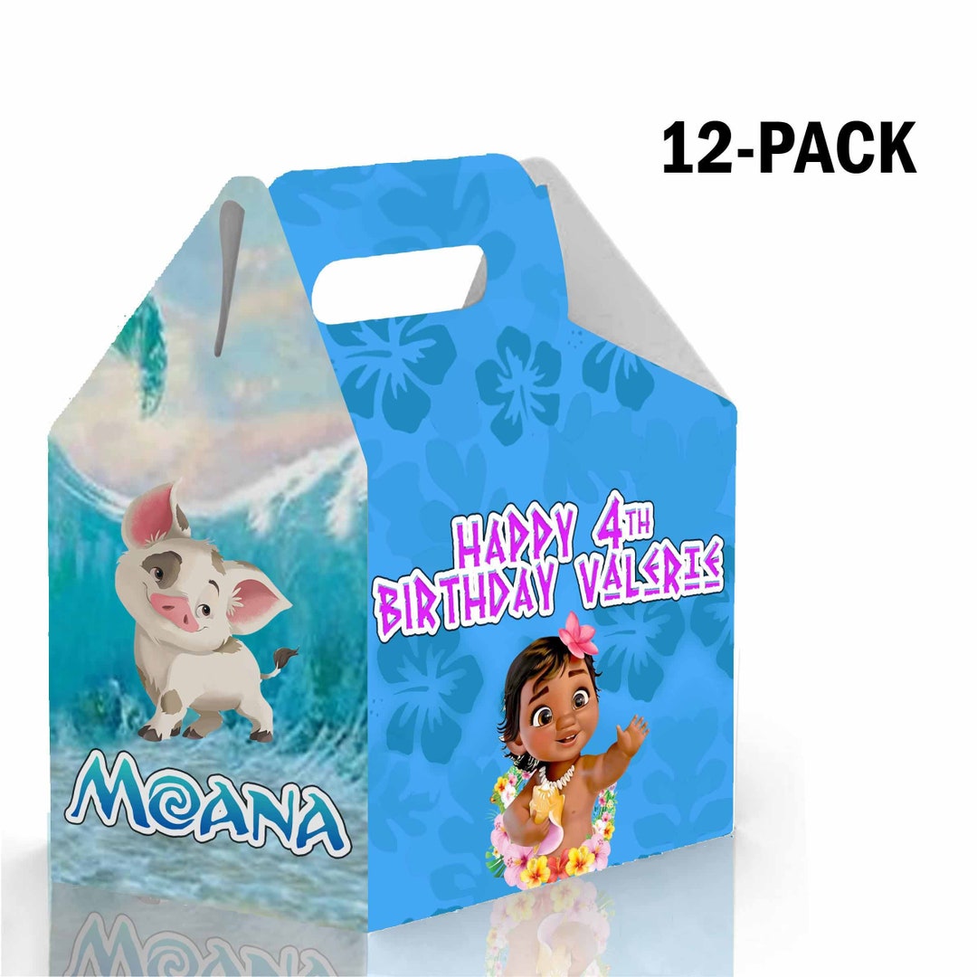 Baby Moana Candy Gable Box for Birthday Party Favors 12 Pack - 4.4x4 ...