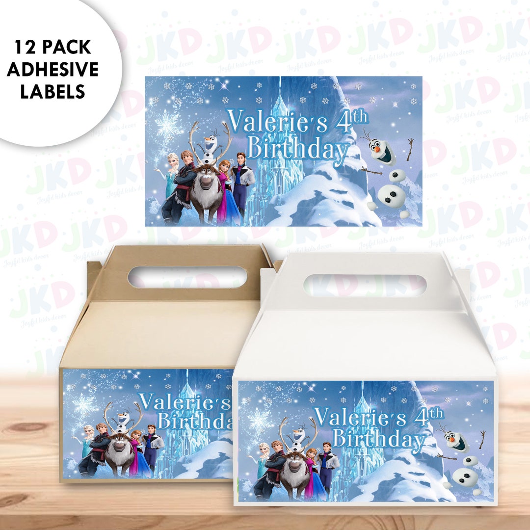 Frozen Gable Box Labels | 12-pack Stickers | Size 6x3.25in - Etsy