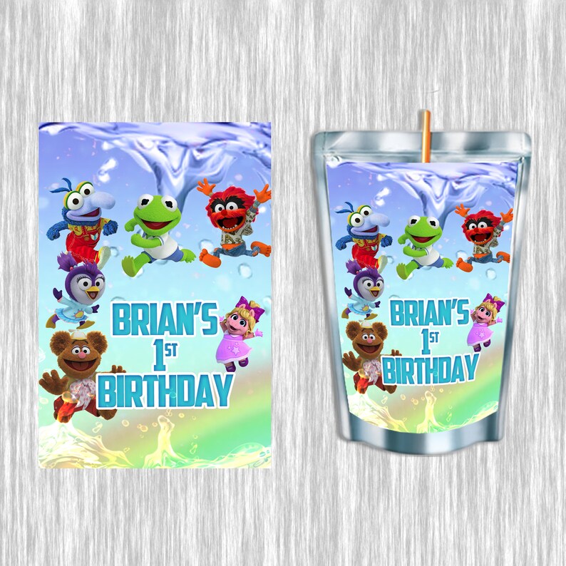 Muppet Babies Party Snacks Favor for Birthday Bundle Labels or Finished ...