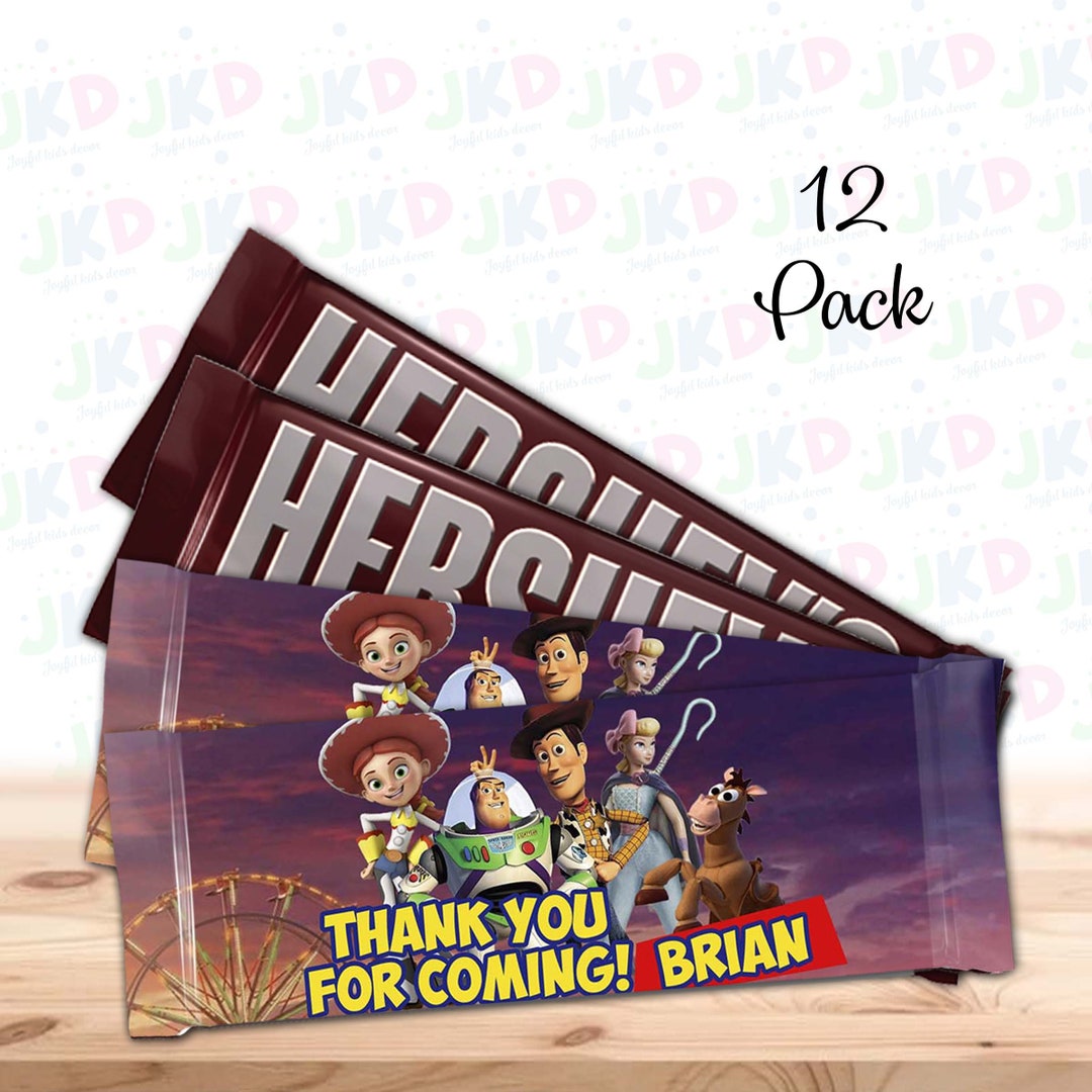 Toy Story Candy Bar Labels for Party Decor Chocolate Birthday Favor 12 ...