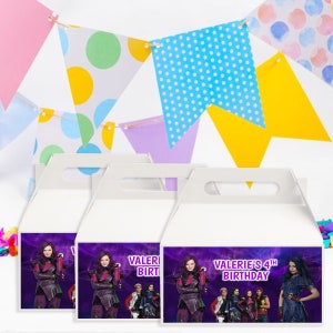 Descendants Gable Box Labels | 12-pack Stickers | Size 6x3.25in - Etsy