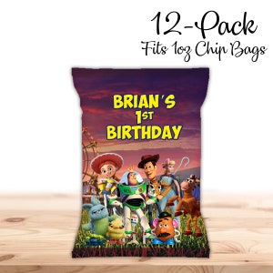Toy Story Chip Bags Label for Kids Birthday Party Favor Decor, Stickers ...
