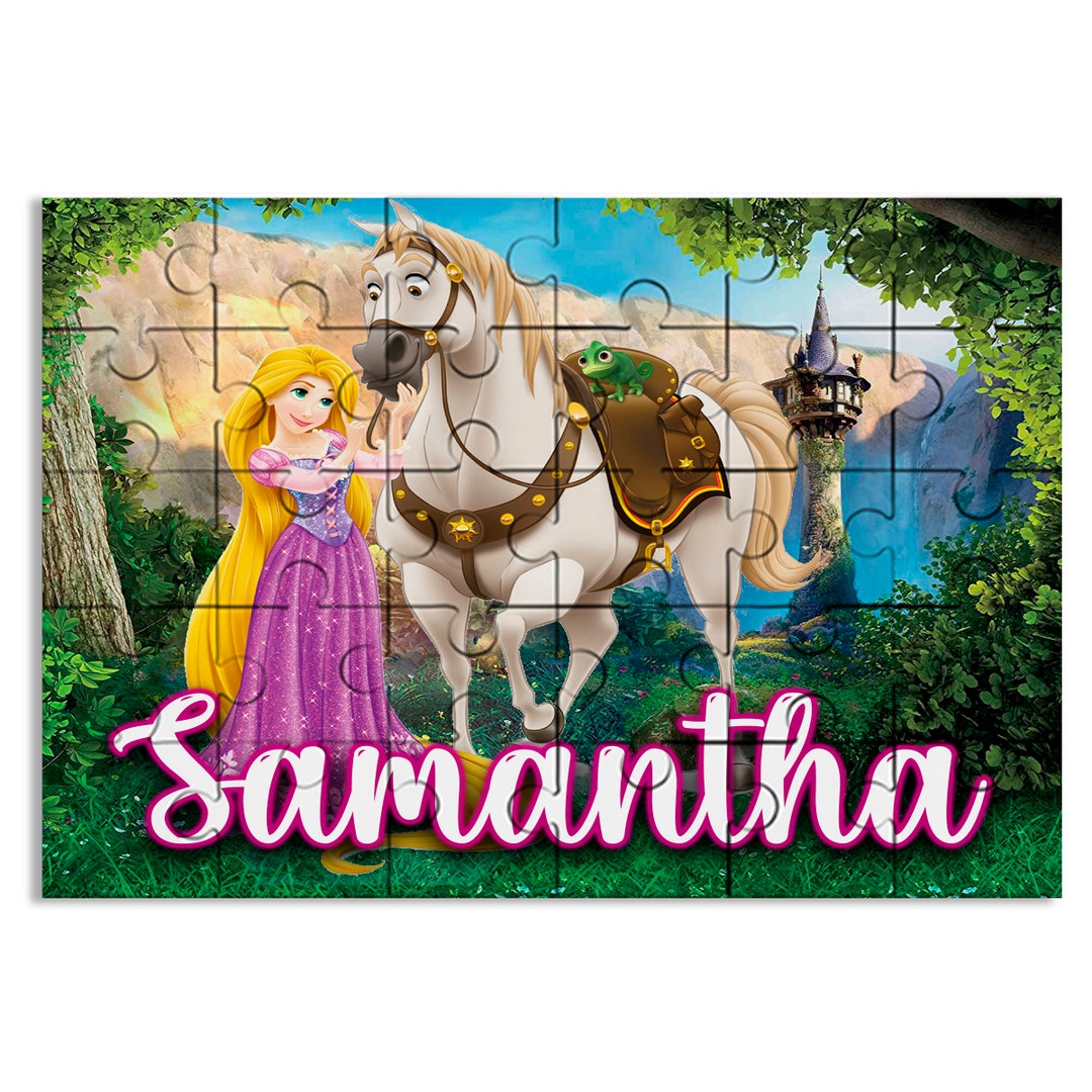 Tangled Puzzle With Name Kids Jigsaw Gift for Son Daughter Grandson ...
