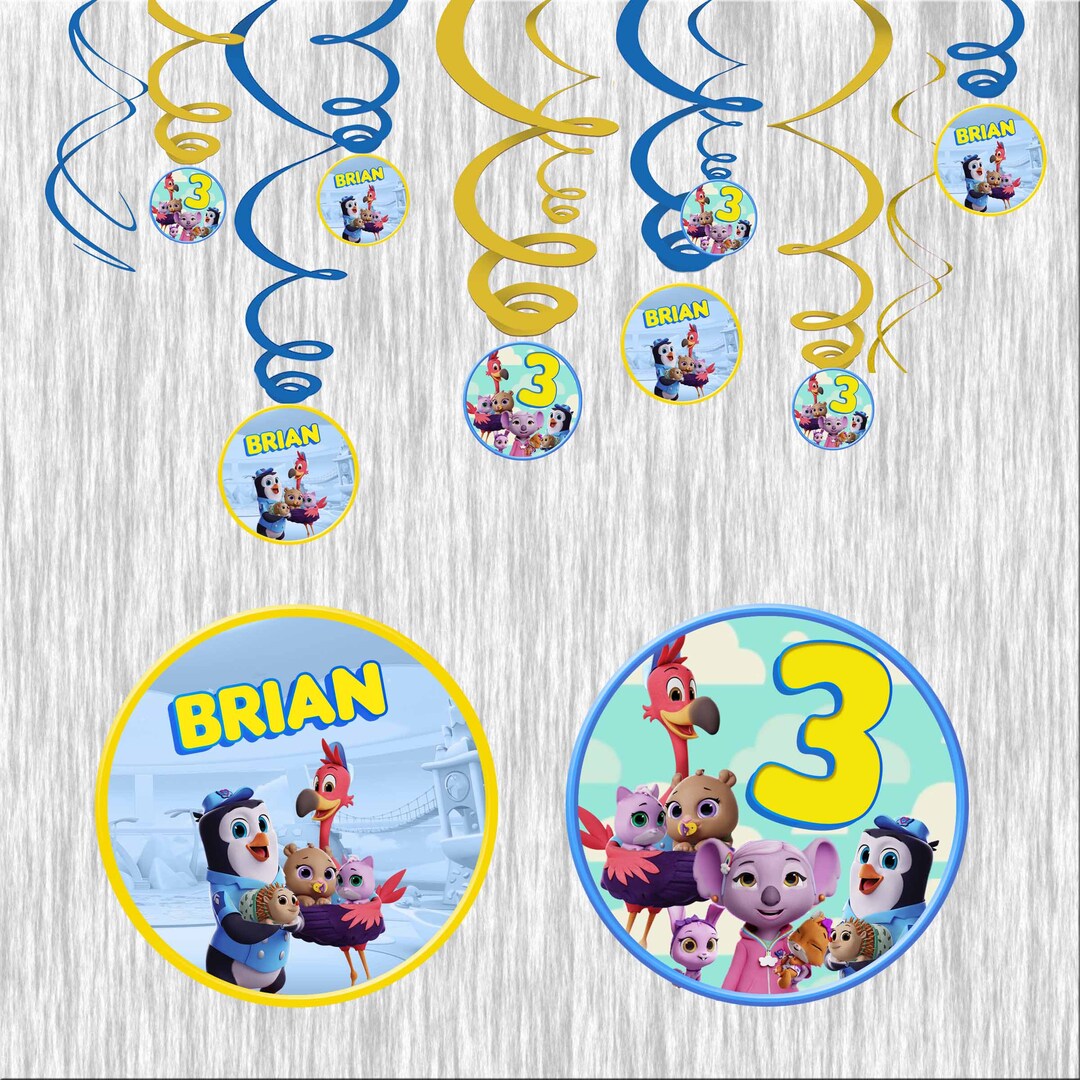TOTS Swirl Decorations for Birthday Party - 12pack #blue - Etsy