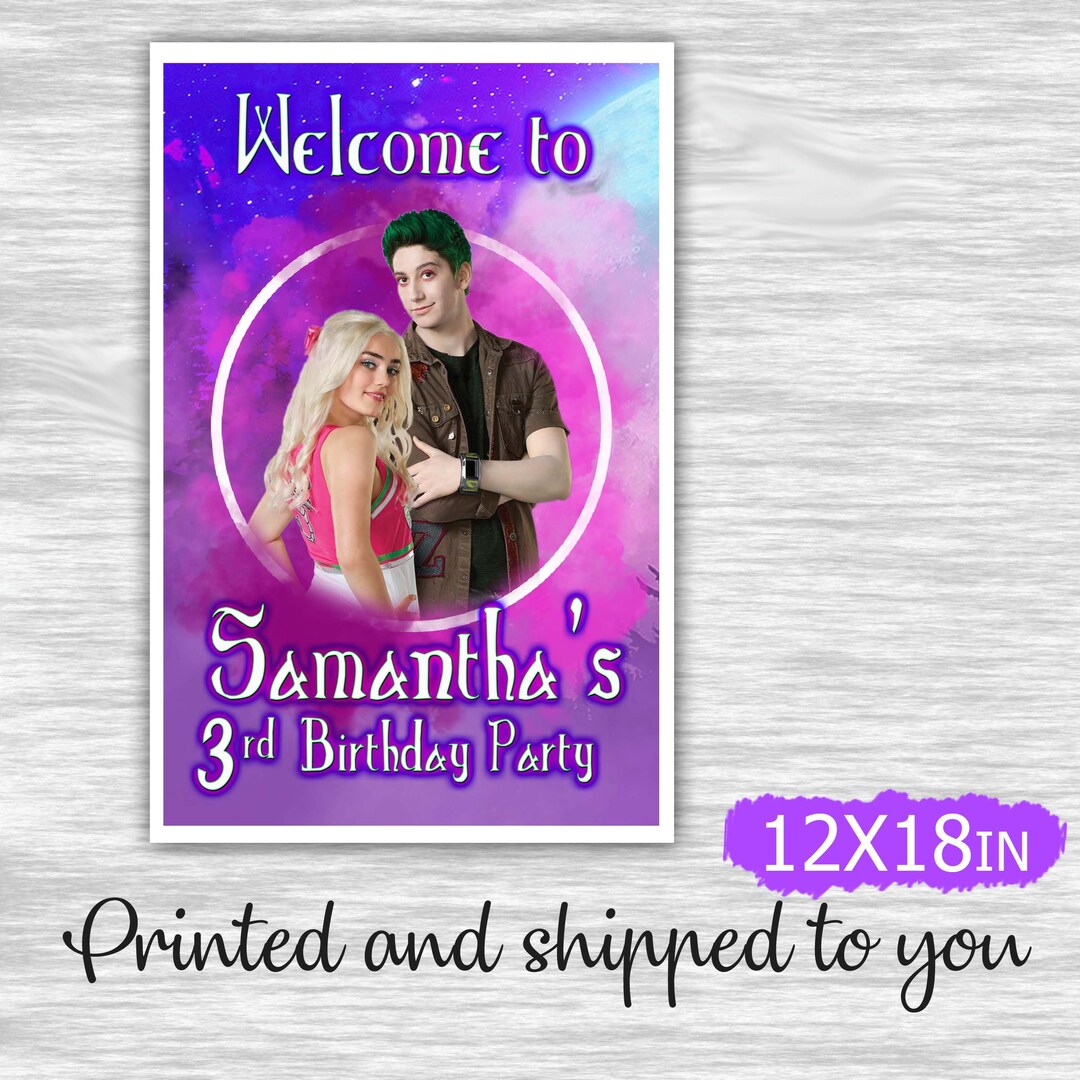 Zombies Welcome Sign for Birthday Party Wall Door Decor - Hardcover ...