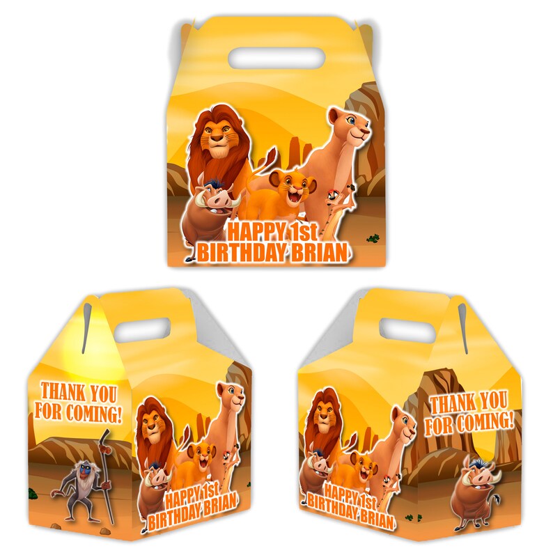 Lion King Candy Gable Box for Birthday Party Favors 12 Pack - 4.4x4.5in ...