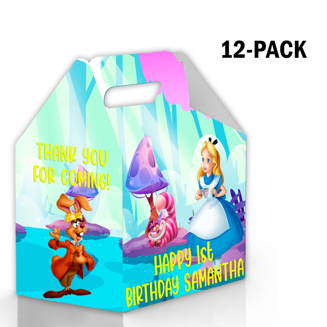Alice in Wonderland Gable Candy Box 12pack 4.4x4.5in - Etsy