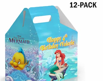 Ariel the Little Mermaid PRINTED GIFT TAGS Thank You Card for Party ...