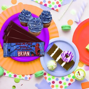 Spiderman Candy Bar Labels for Party Decor Chocolate Birthday Favor ...