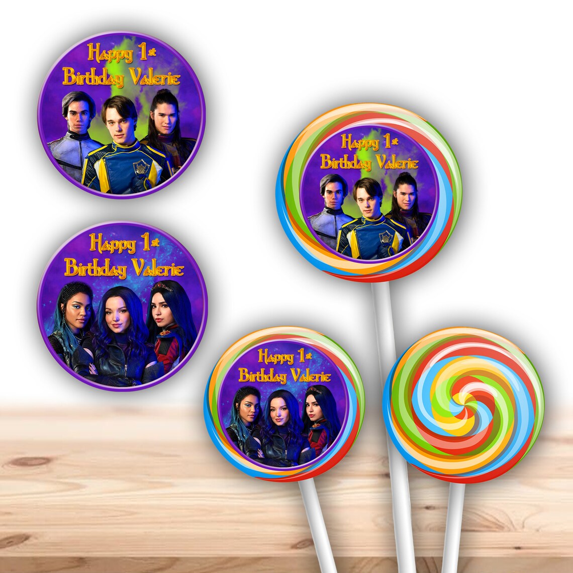 Descendants Stickers | Instant Download | Editable With Corjl | Perfect ...