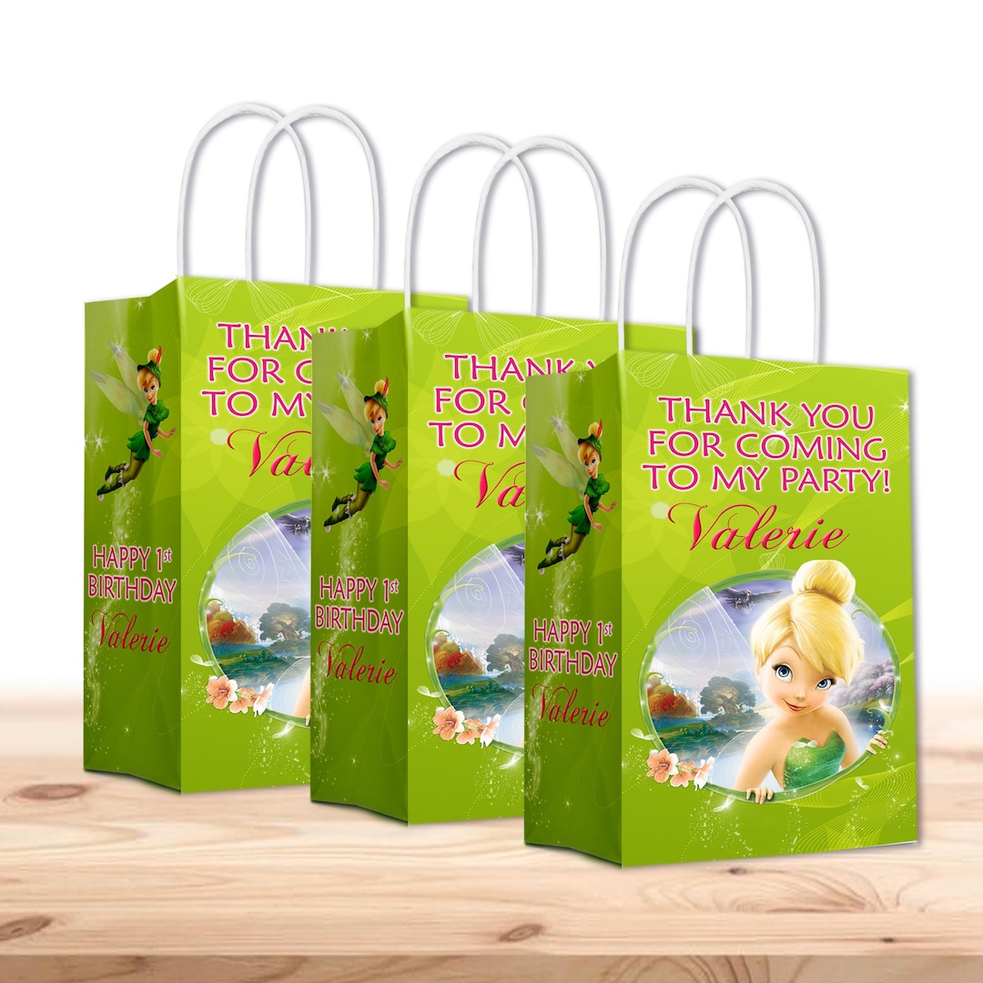 Tinker Bell Bags With Handles for Kids Gift Favor Birthday Party ...