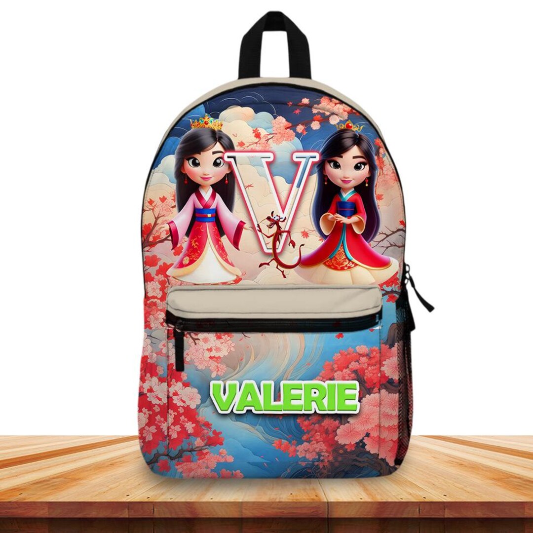 Personalized Baby Mulan Backpack for Girls – Custom Name & Initial ...